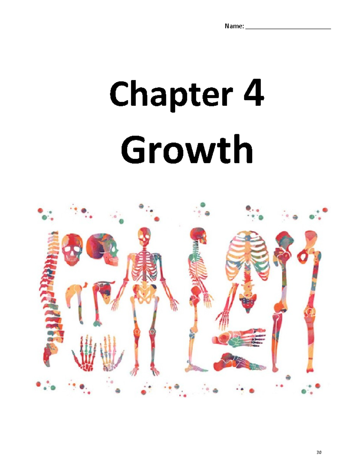 Workbook 4 Growth - 30 Name: Chapter 4 Growth hormone indirectly ...