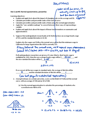 Lab 4 - lab - Stat 2 Lab # 4 : Standard Units and the Normal Curve Learning objectives: Compare ...