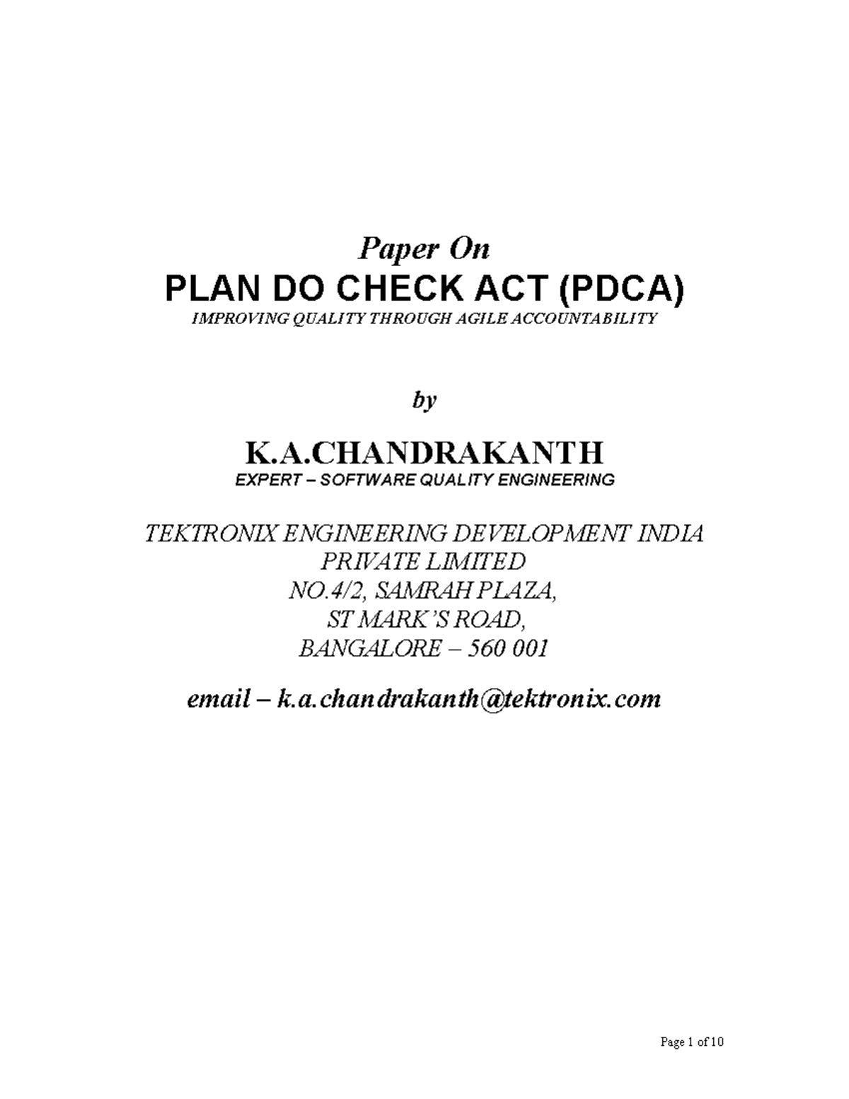 PDCA Daily Goal Chart - Gree Eletric appliances related - - Studocu