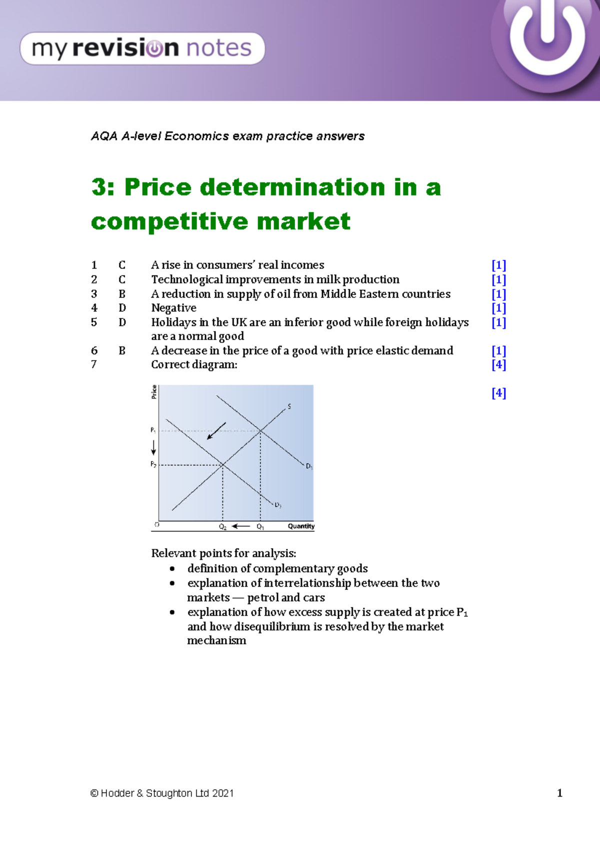 311879 AQA A Econ EPAs Ch3 - 1 © Hodder & Stoughton Ltd 2021 1 AQA A ...