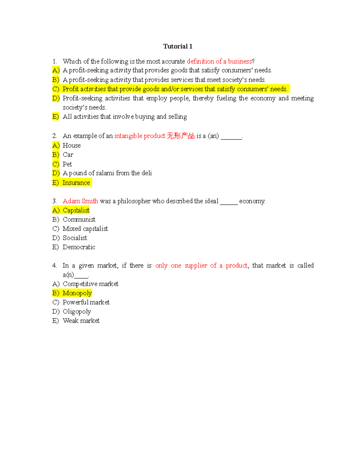 Tutorial 1 - ..... - diploma in business - Studocu