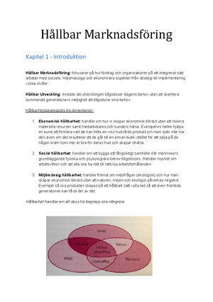 Tenta marknadsföring 2 - utmaning och exempel på svar - Utmaning ...