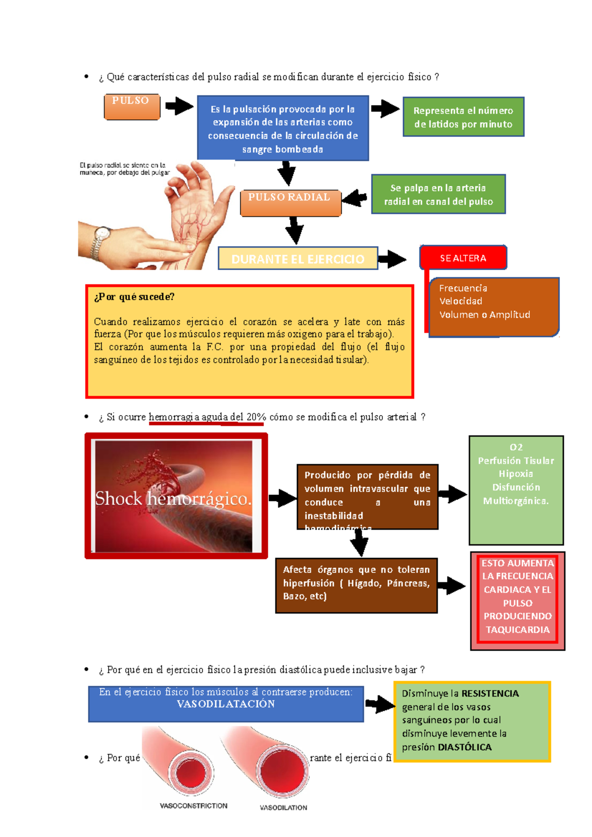 Qué características del pulso radial se modifican durante el ejercicio ...