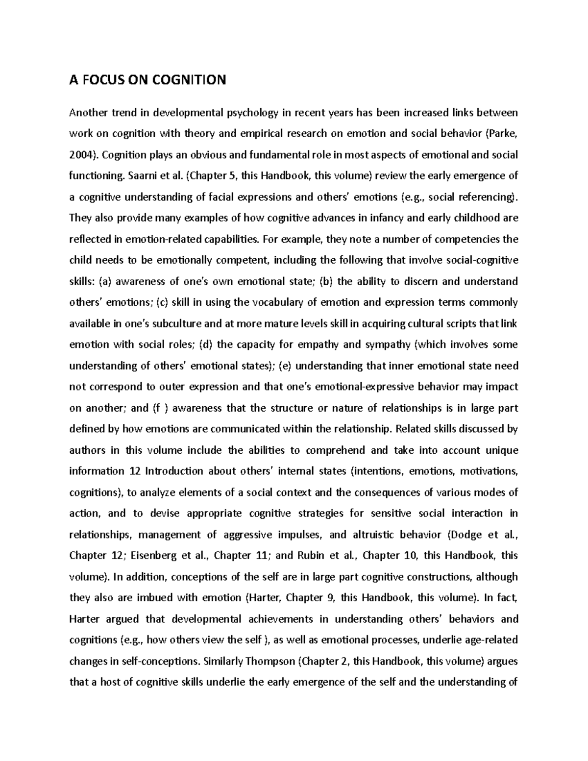 A Focus ON Cognition - A FOCUS ON COGNITION Another trend in ...