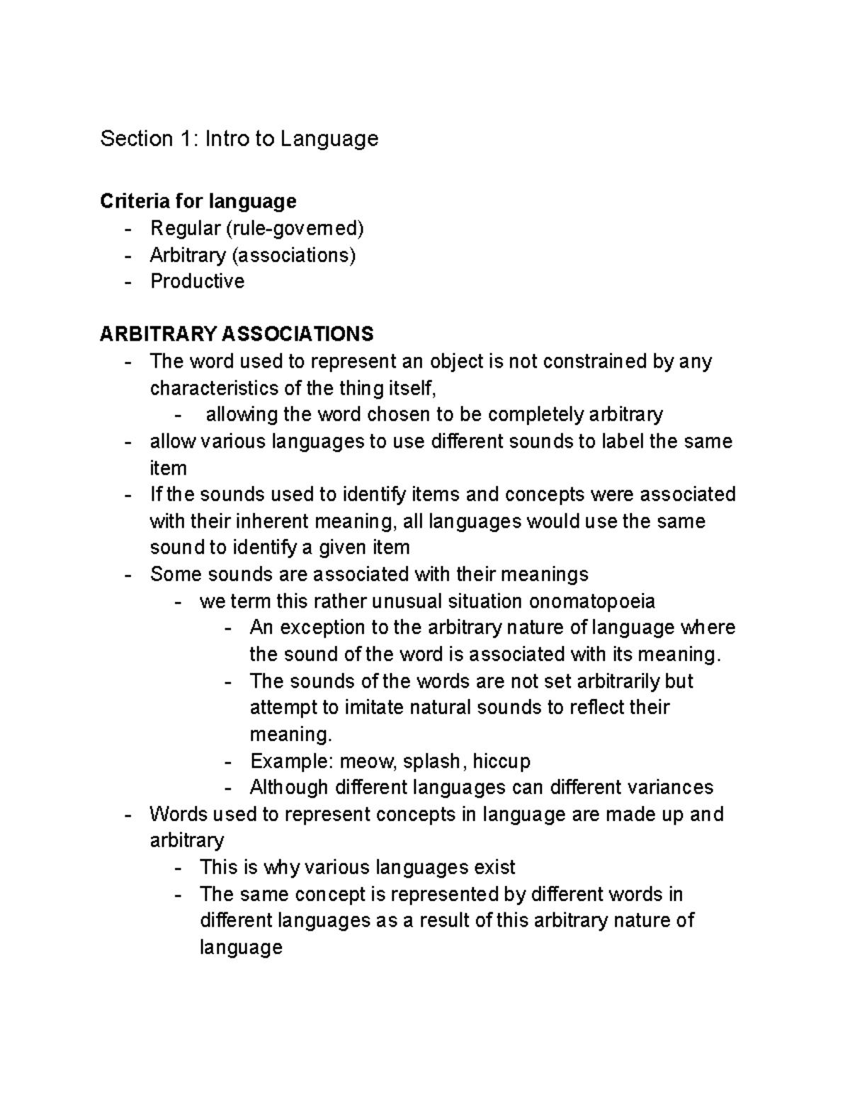 1F03 Language Chapter 5 - Section 1: Intro to Language Criteria for ...