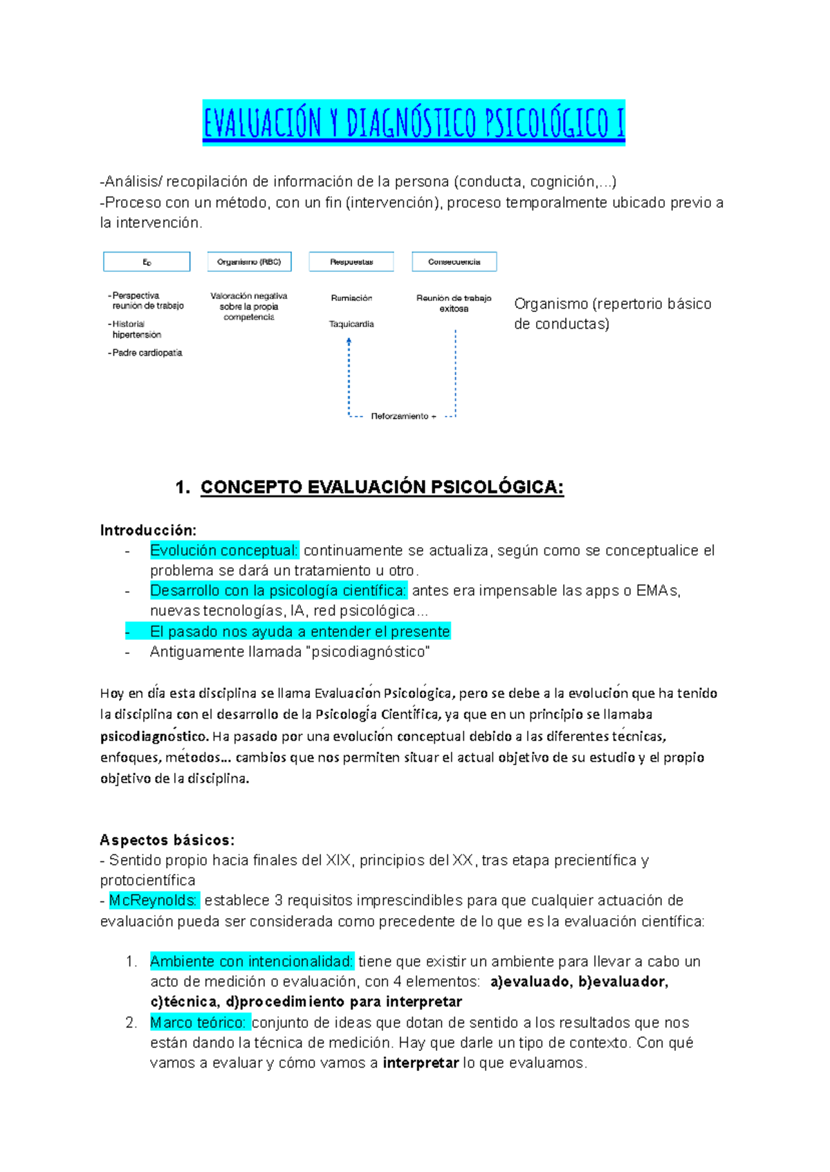 EvaluacióN Y Diagnó Stico PsicolóGICO I - EVALUACIÓN Y DIAGNÓSTICO ...