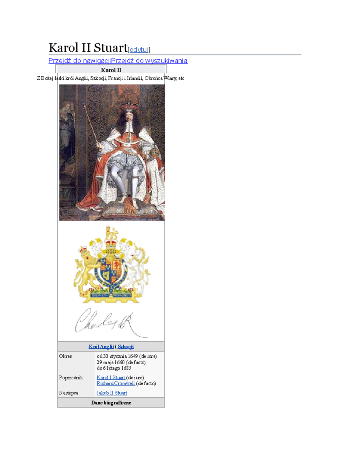 Karol II Stuart kunno huele a gasolina con papas rey cuy cuy. cuy ...