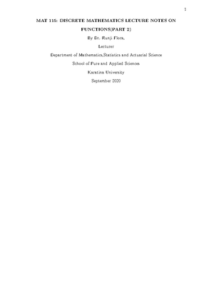 Sta 111 solved questions - COURSE CODE: STA 111_ COURSE TITLE: PROBABILITY AND STATISTIC 1 ...