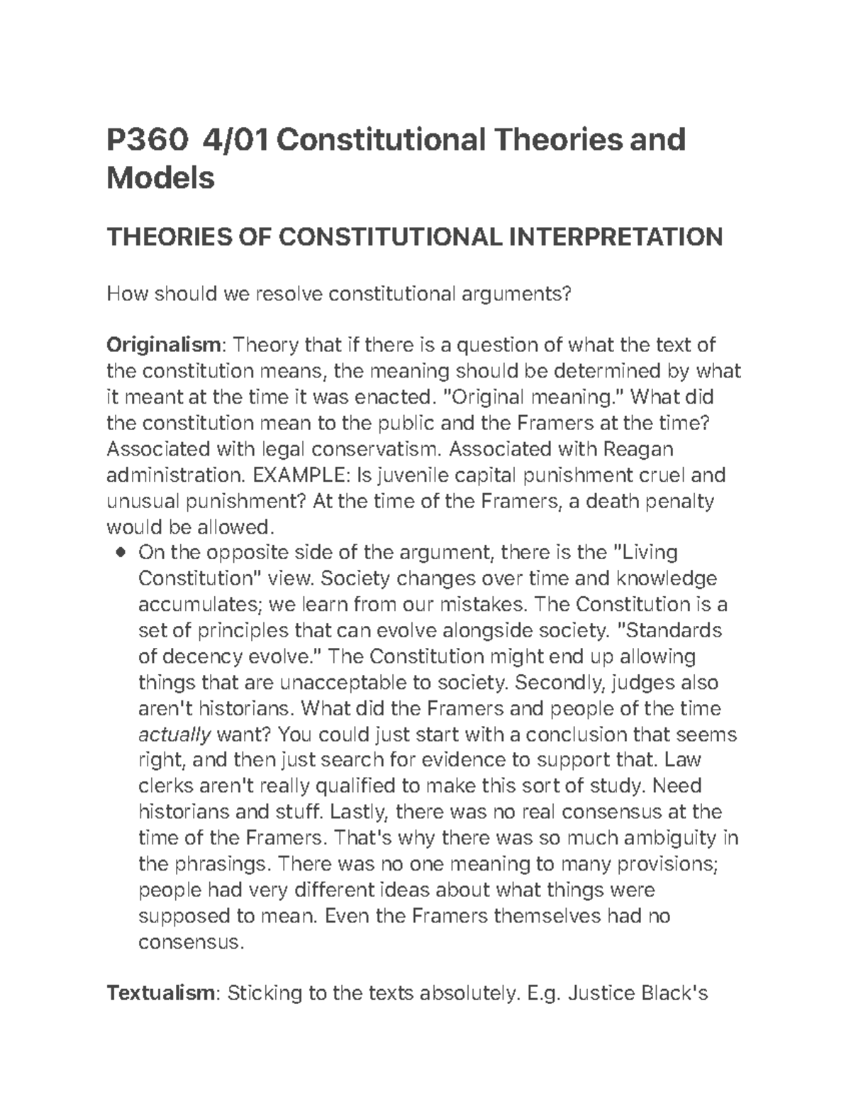 P360 4:01 Constitutional Theories and Models - P360 4/01 Constitutional ...