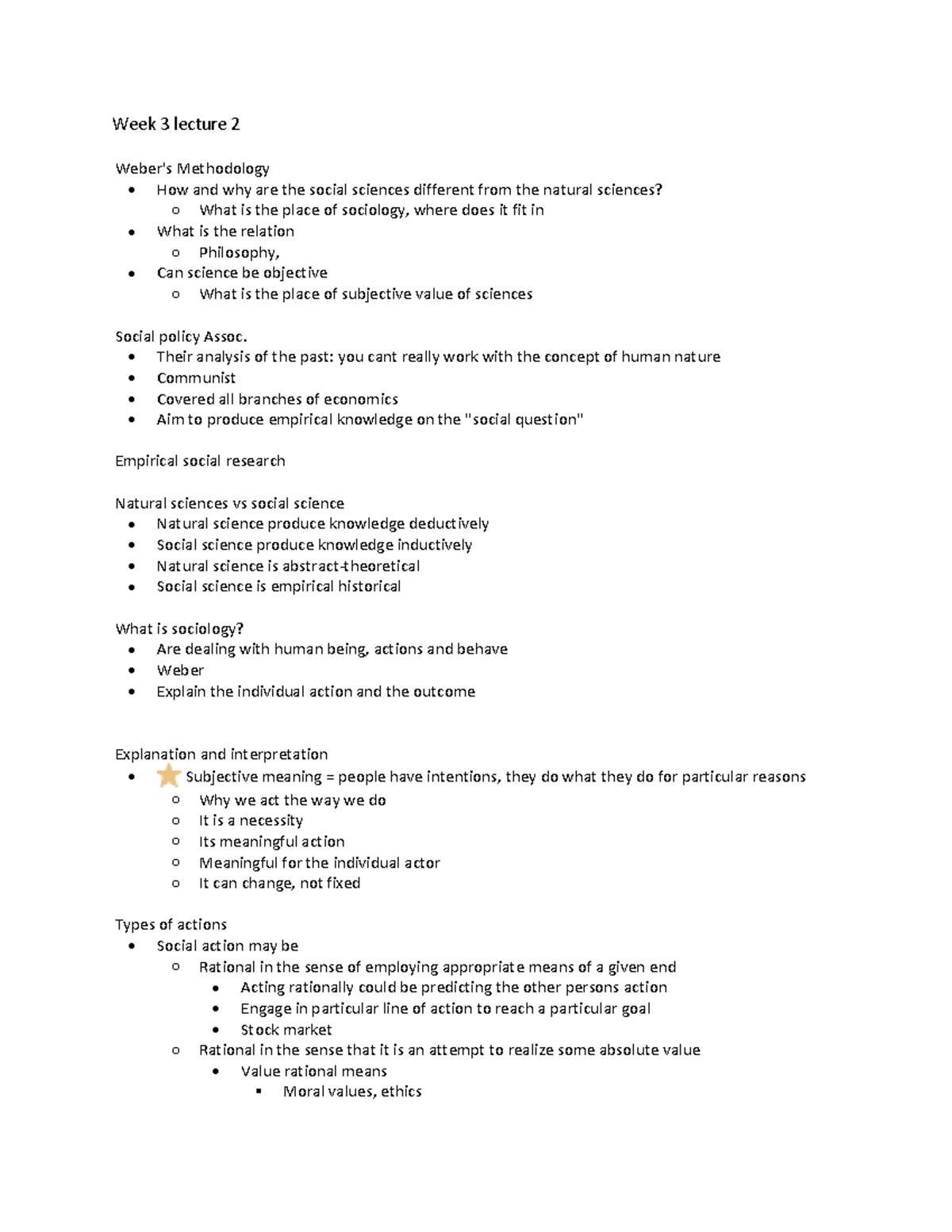 Week 3 lecture 2 - Weber's Methodology - Warning: TT: undefined function: 32 Warning: TT ...