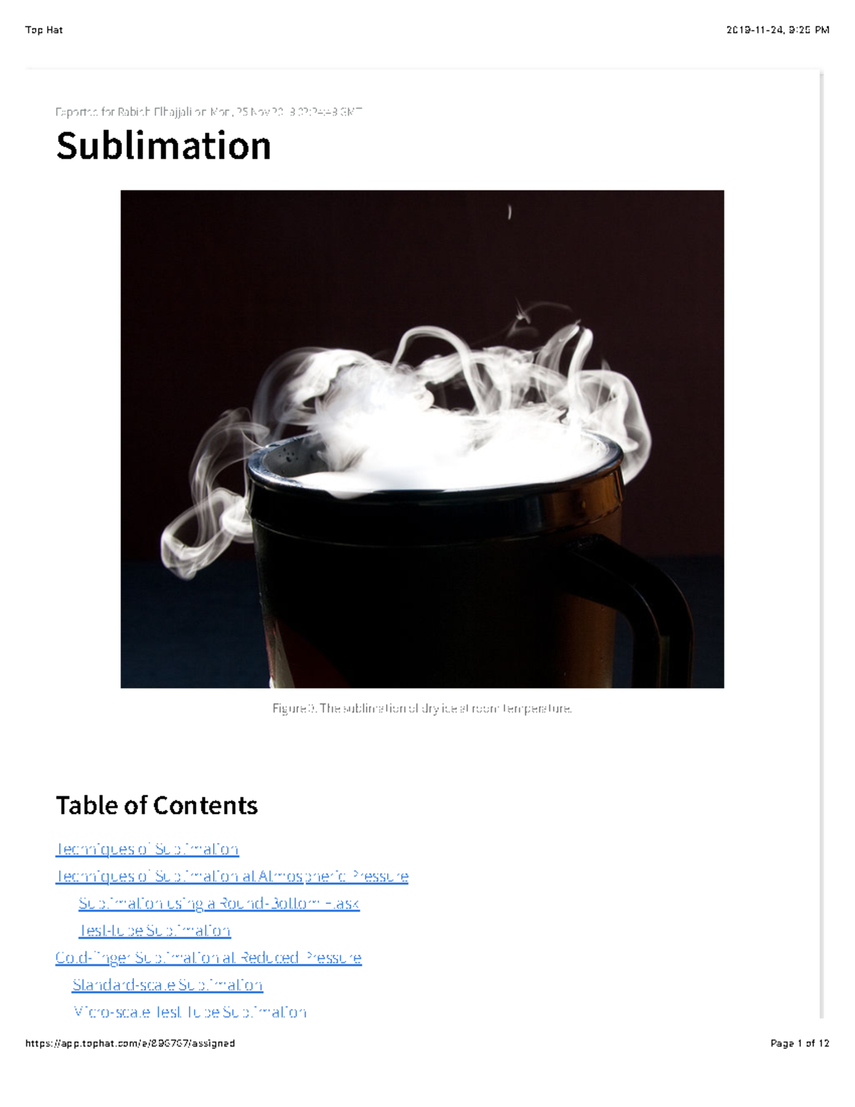 Sublimination - The sublimation of dry ice at room temperature. Video ...