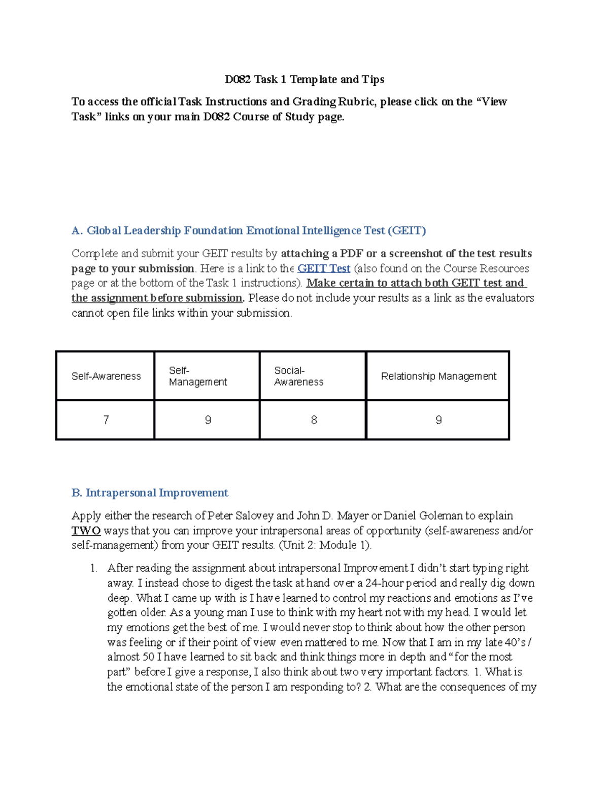 D082 Task 1 Template and Tips 0422 - D082 Task 1 Template and Tips To ...