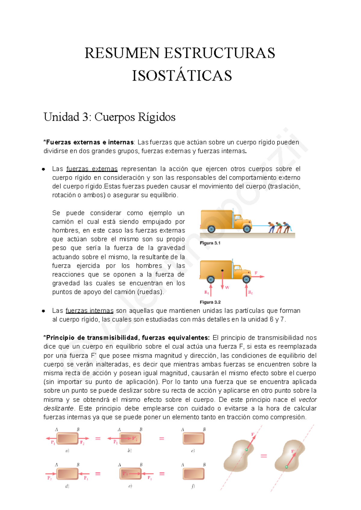 Resumen Estructuras - Muy completo - RESUMEN ESTRUCTURAS ISOSTÁTICAS ...