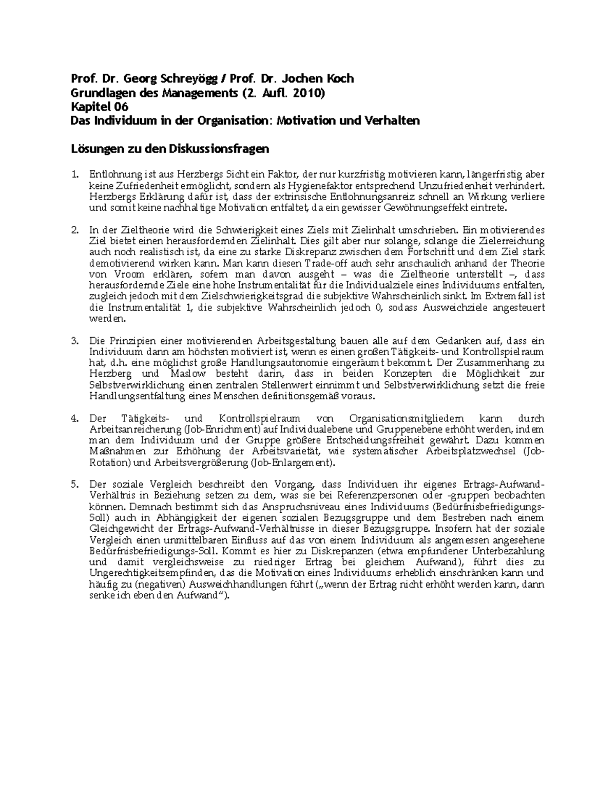 Übungen - Lösungen Zu Den Diskussionsfragen, Das Individuum In Der ...