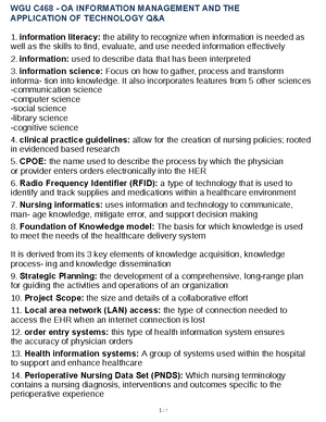 C468 Study Guide V3 Competency 2 - C468 - WGU - Studocu