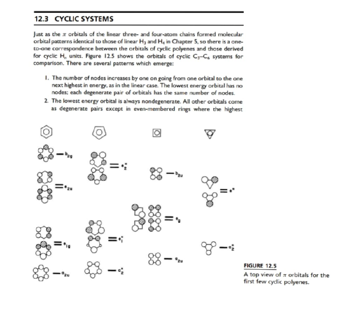 molecular orbitals of cyclic systems - 12 CYCLIC SYSTEMSs Just as the 7 ...