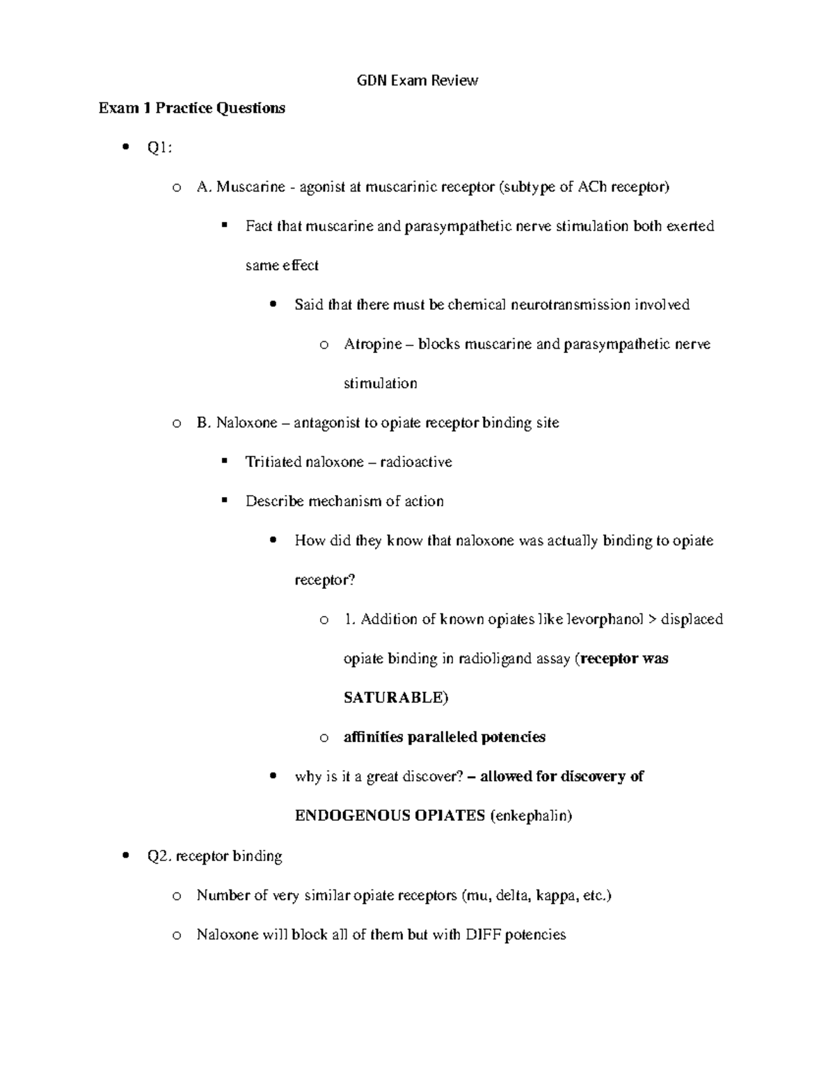 GDN Exam 1 Review - Summary of content for Exam 1 for the LECTURE notes ...