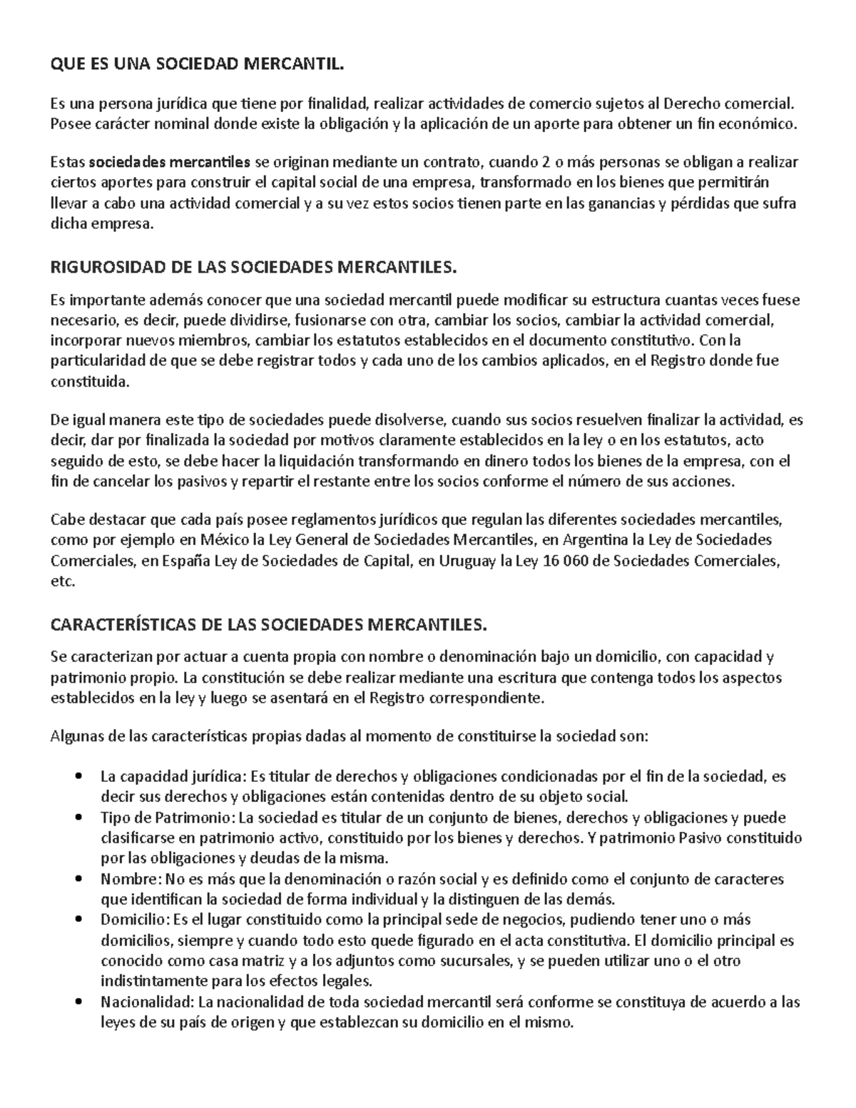 Sociedad Mercantil Elementos y Caracteristicas - QUE ES UNA SOCIEDAD ...