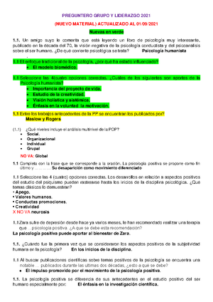 Examen Trabajo Práctico 3 [TP3] grupo y liderazgo - Trabajo Práctico 3 [TP3] Comenzado: 20 de ...
