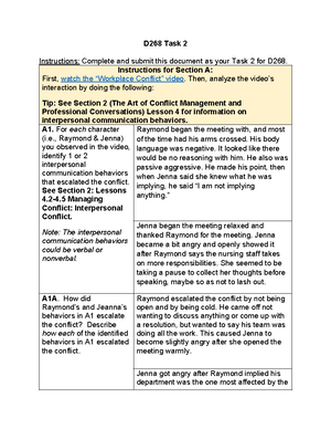 D268 Task 1 - D268 Task 1 - RRM3 D268 Task 1 TEMPLATE Instructions ...