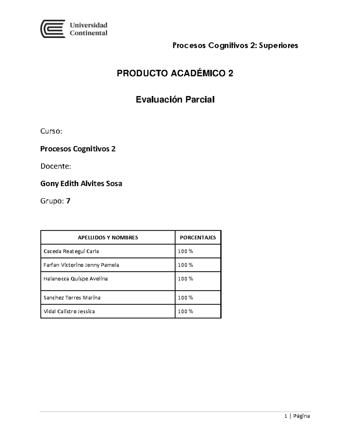 PA 2- Procesos Cognitivos 2 - Procesos Cognitivos 2: Superiores - Studocu