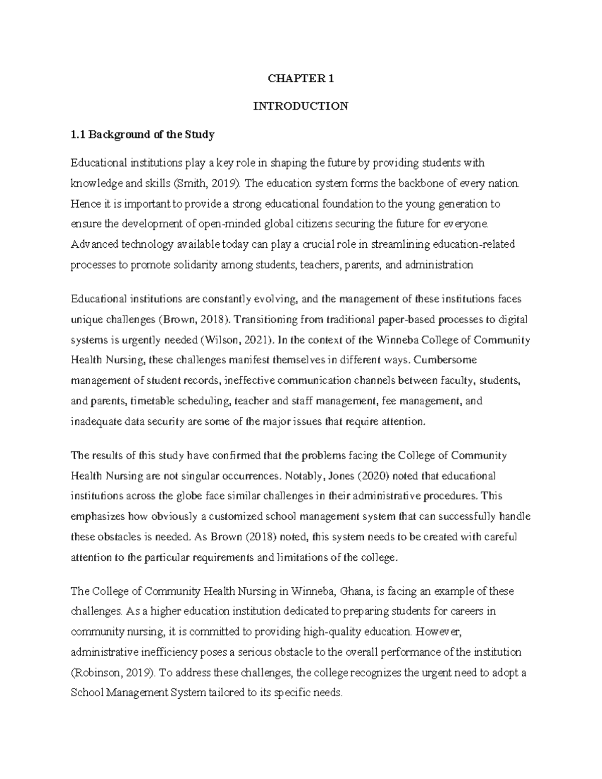 Chapter 1 - CHAPTER 1 INTRODUCTION 1 Background of the Study ...