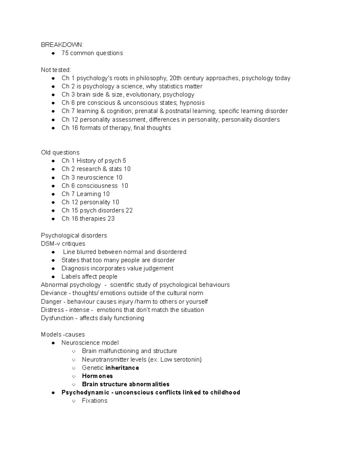 PS101 Final EXAM Review - BREAKDOWN: 75 common questions Not tested: Ch ...