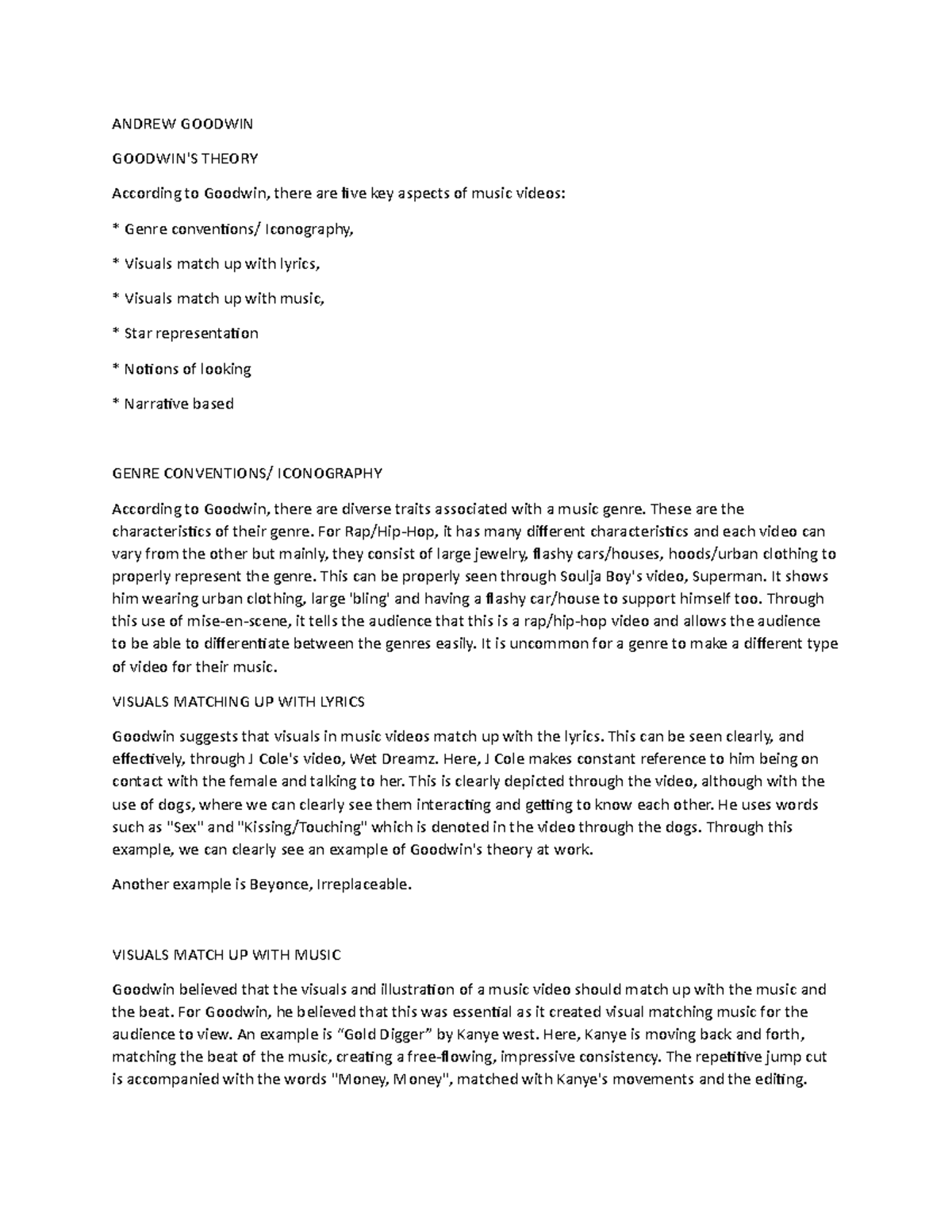 Andrew Goodwin - mh b - ANDREW GOODWIN GOODWIN'S THEORY According to ...