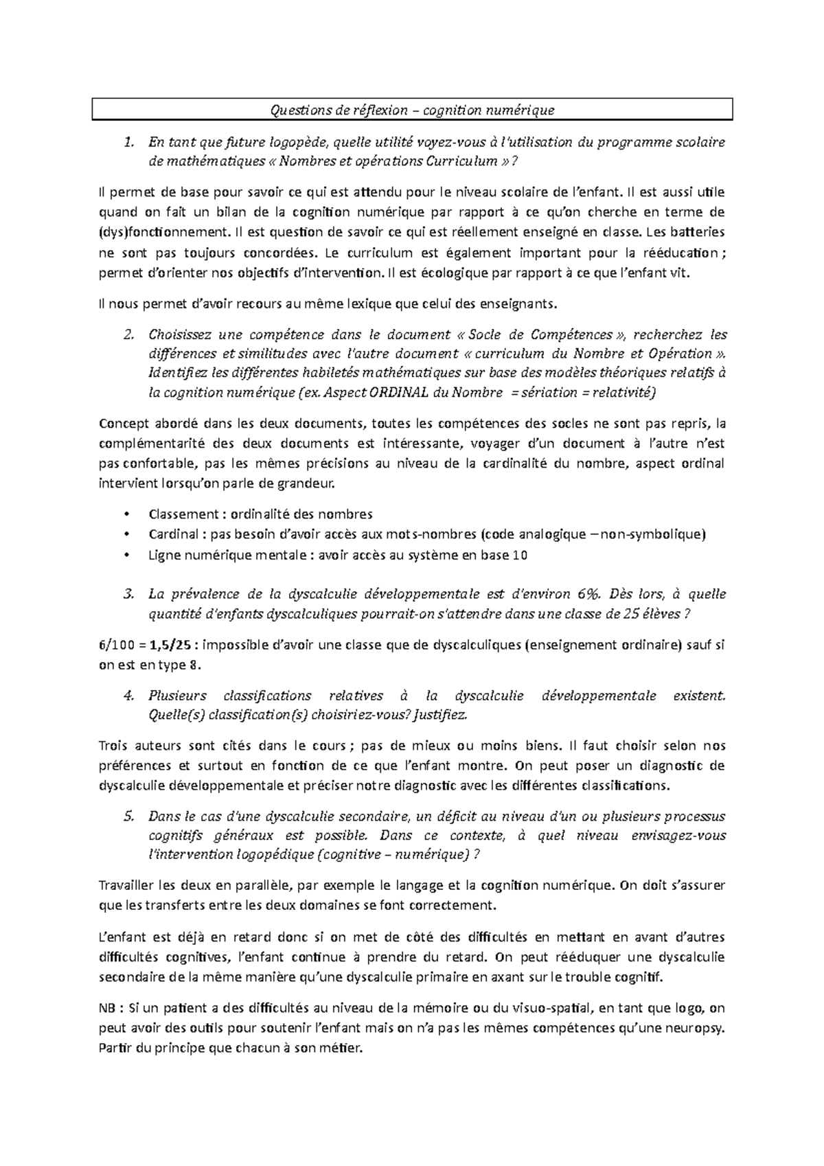 Questions de réflexion CN - Questions de réflexion – cognition ...