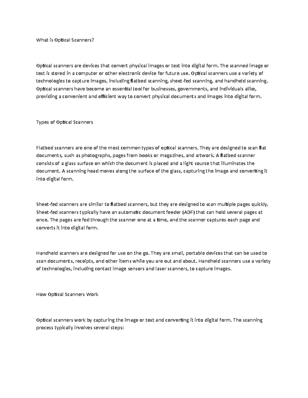 What is Optical Scanners - What is Optical Scanners? Optical scanners ...