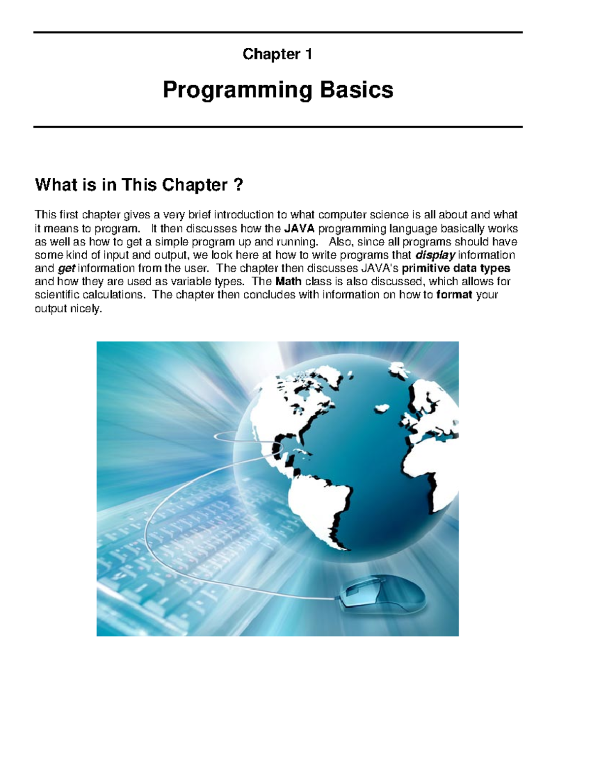 Chapter 1,2,3,4,5,6,9,10 - Chapter 1 Programming Basics What is in This ...