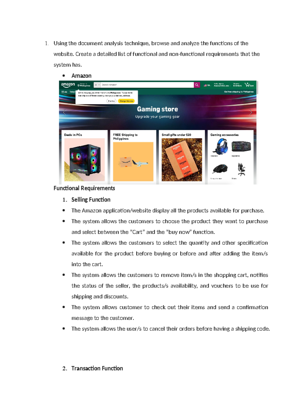App Dev - TASK PERFORMANCE - Using the document analysis technique ...