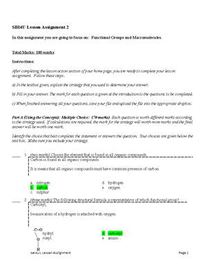 SBI4U Lesson Assignment 1 (docx) - CH 180 - Studocu