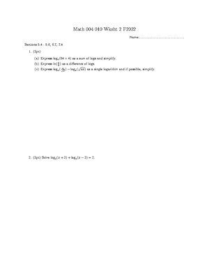 Math - Answers to practice problems for Math004 - MATHOH R. exponents ...