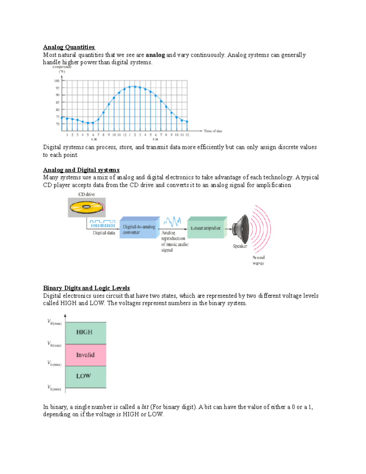 Week 1 chapter 1 - Analog Quantities Most natural quantities that we see are analog and vary ...