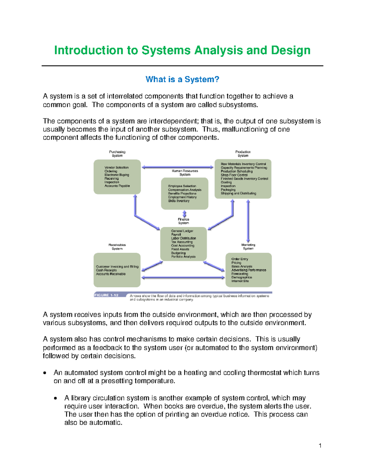 IS323 summary - Introduction to Systems Analysis and Design What is a ...
