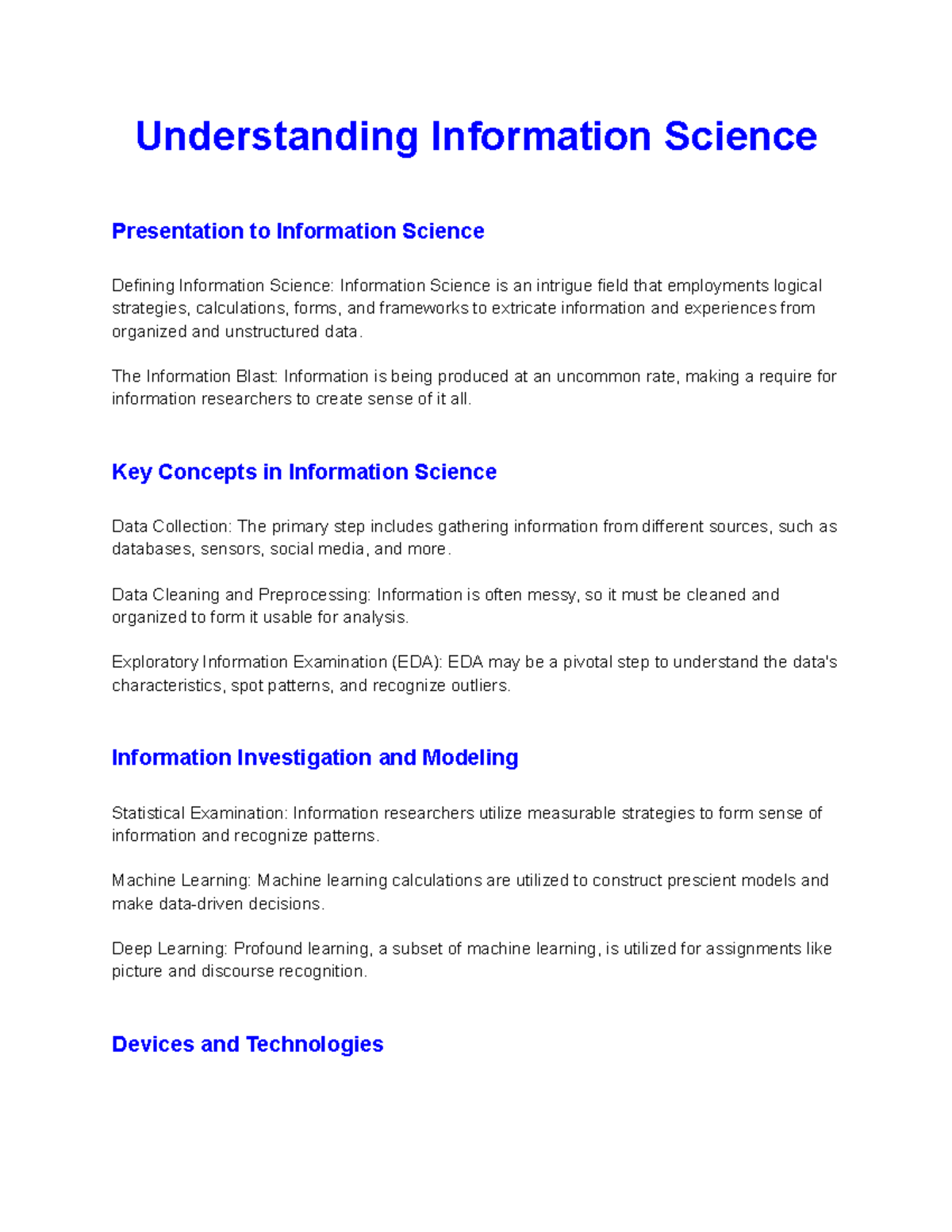 Understanding Information Science - Understanding Information Science ...