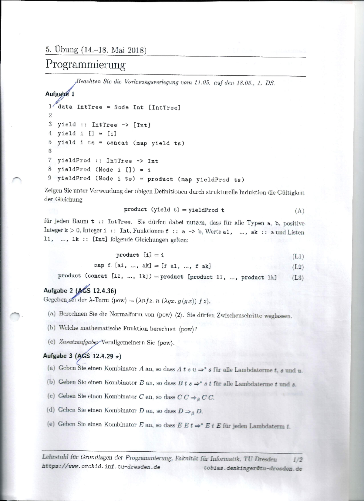 Übung 5 - Programmierung - Studocu