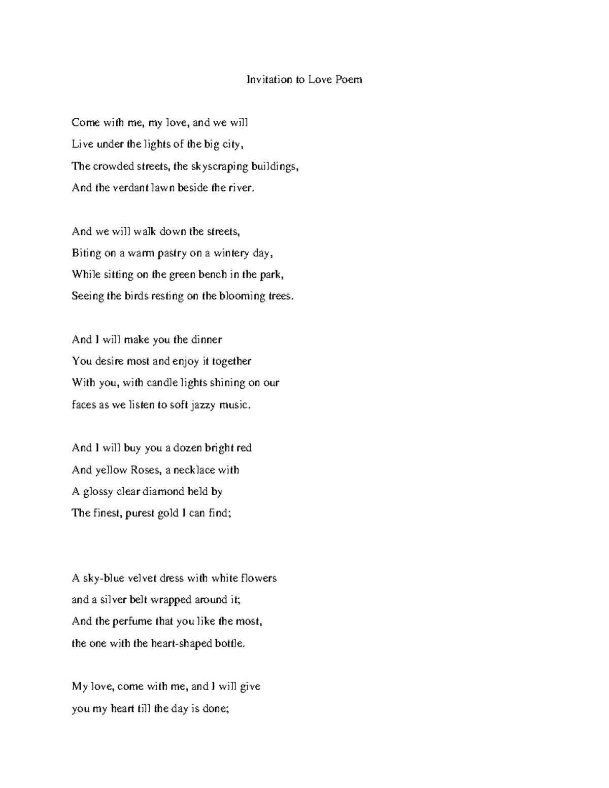 The 21st Century Invitation to Love poem - Invitation to Love Poem Come ...