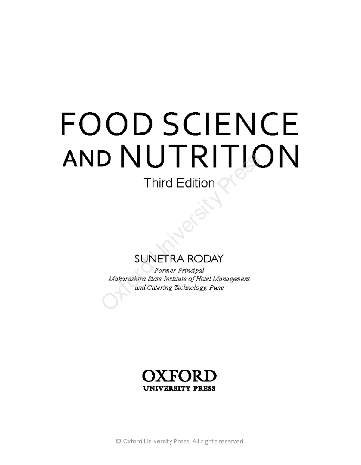 FOOD Science Nutrition Third Edition - Former Principal Maharashtra ...