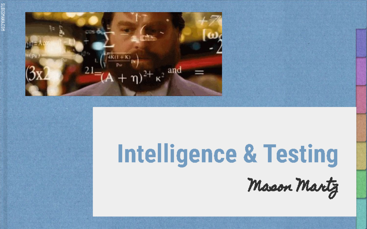 1 Intelligence Interactive Notebook Mason Martz - SLIDESMANIA.COMSLIDESMANIA Intelligence ...