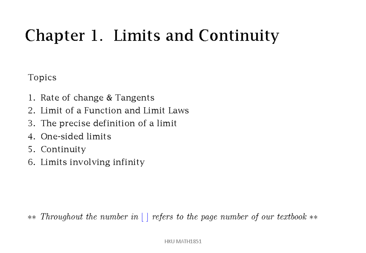 Chapter-1-Note - Lecture notes 1 - Calculus and ordinary differential ...