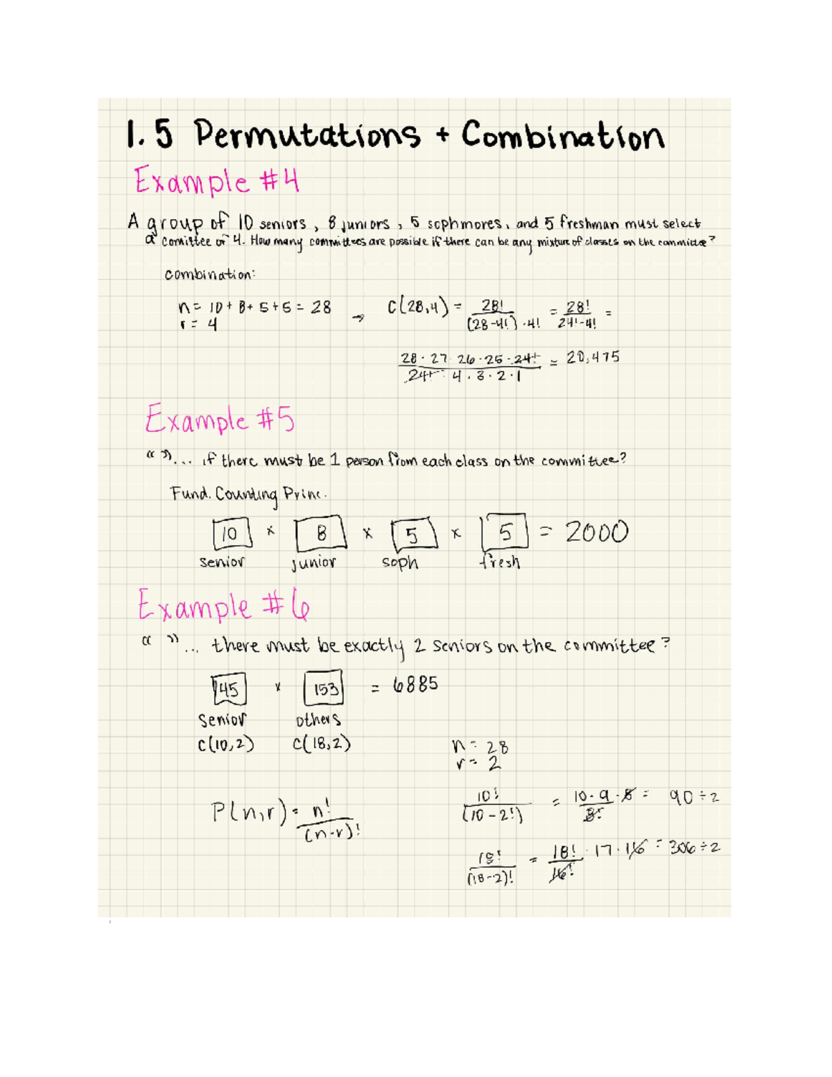 Math 142- Permutation and Combinations (c) 1.5 - 1 Permutations ...