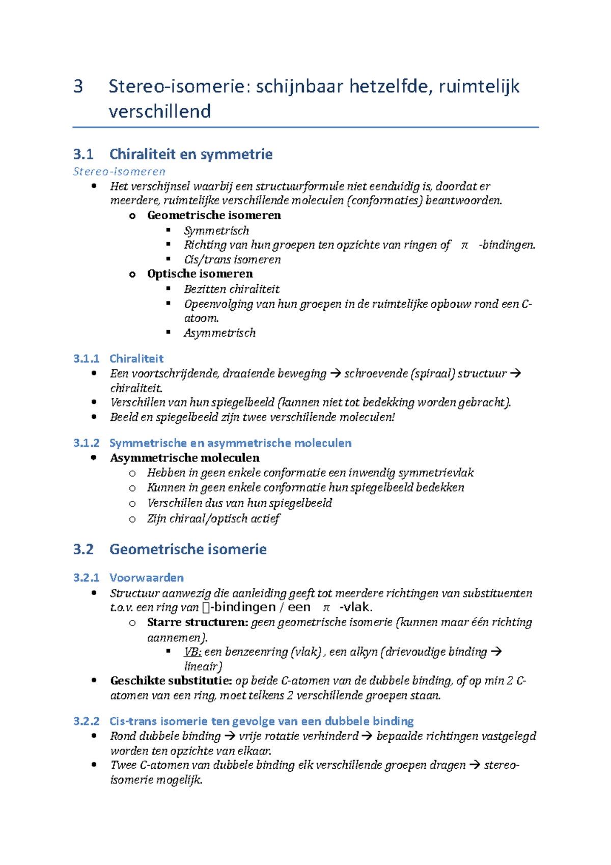 3-Stereo-isomeren - Samenvatting Biomoleculen - 3 Stereo-isomerie ...
