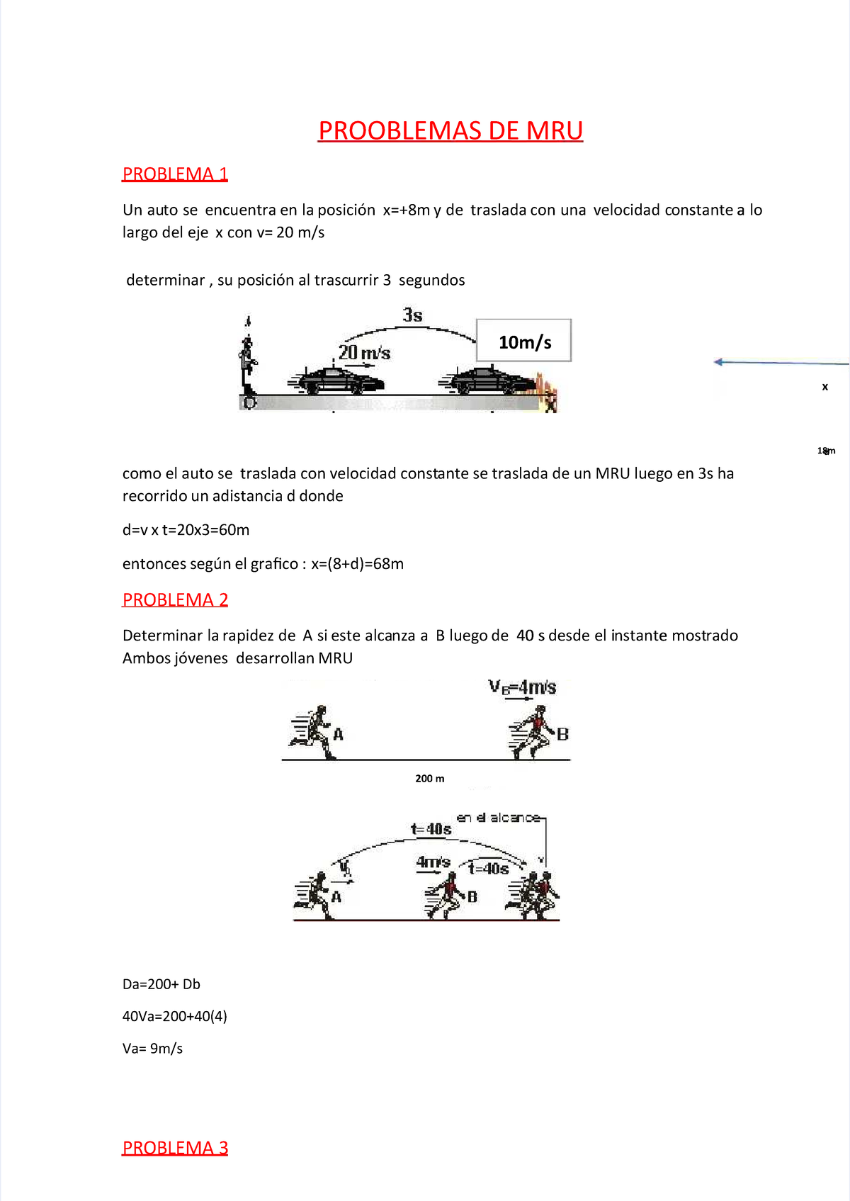 Pdf-prooblemas-de-mru compress - PROOBLEMAS DE MRUPROOBLEMAS DE MRU PROBLEMA 1PROBLEMA 1 Un auUn ...