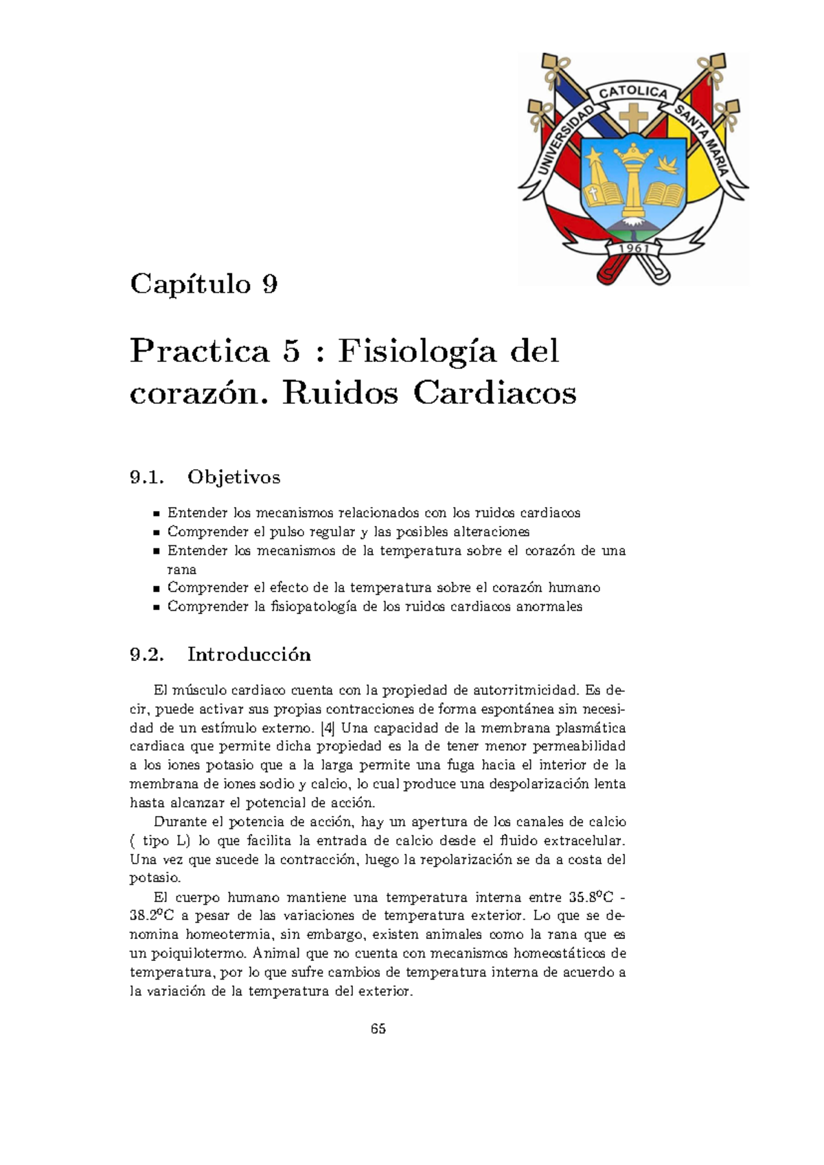 Practica 5 - yaya - Cap ́ıtulo 9 Practica 5 : Fisiolog ́ıa del coraz ...