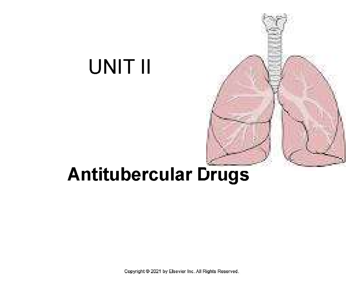 Tb - notes - UNIT II Antitubercular Drugs Objectives Explore the side ...