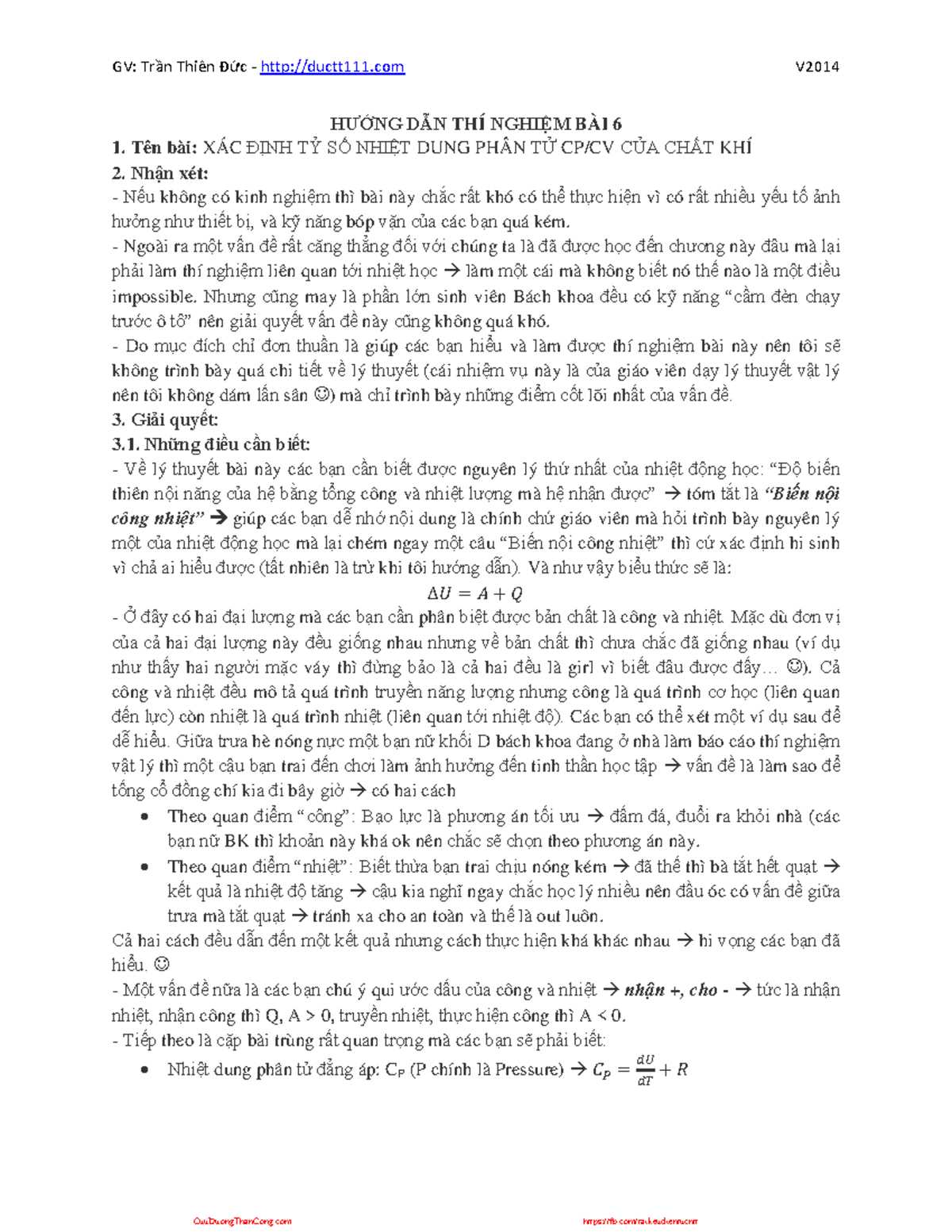 Vat-ly-dai-cuong-1 bai-6 xac-dinh-ti-so-nhiet-dung-phan-tu-cpcv-cua-chat-khi - [cuuduongthancong ...