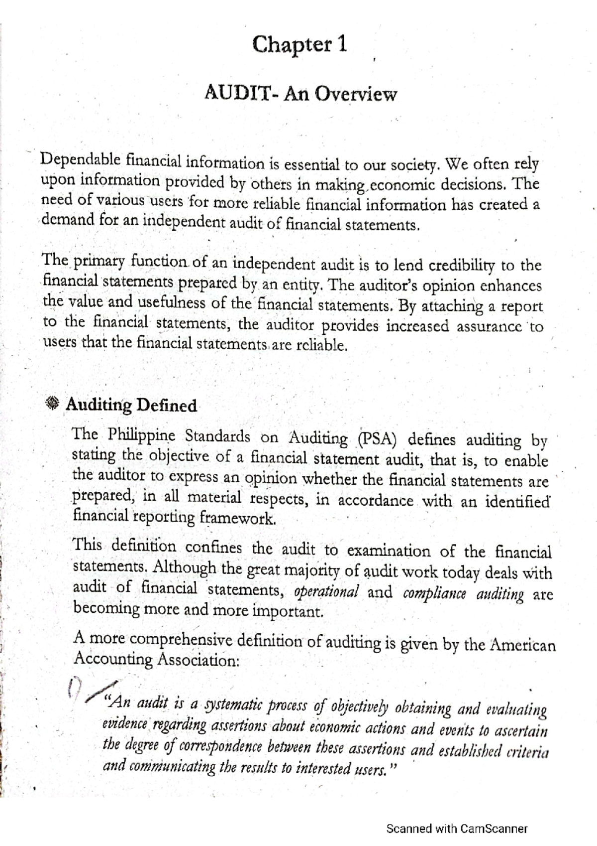 01-Aud+Overview - for accounting students - Accountancy - Studocu