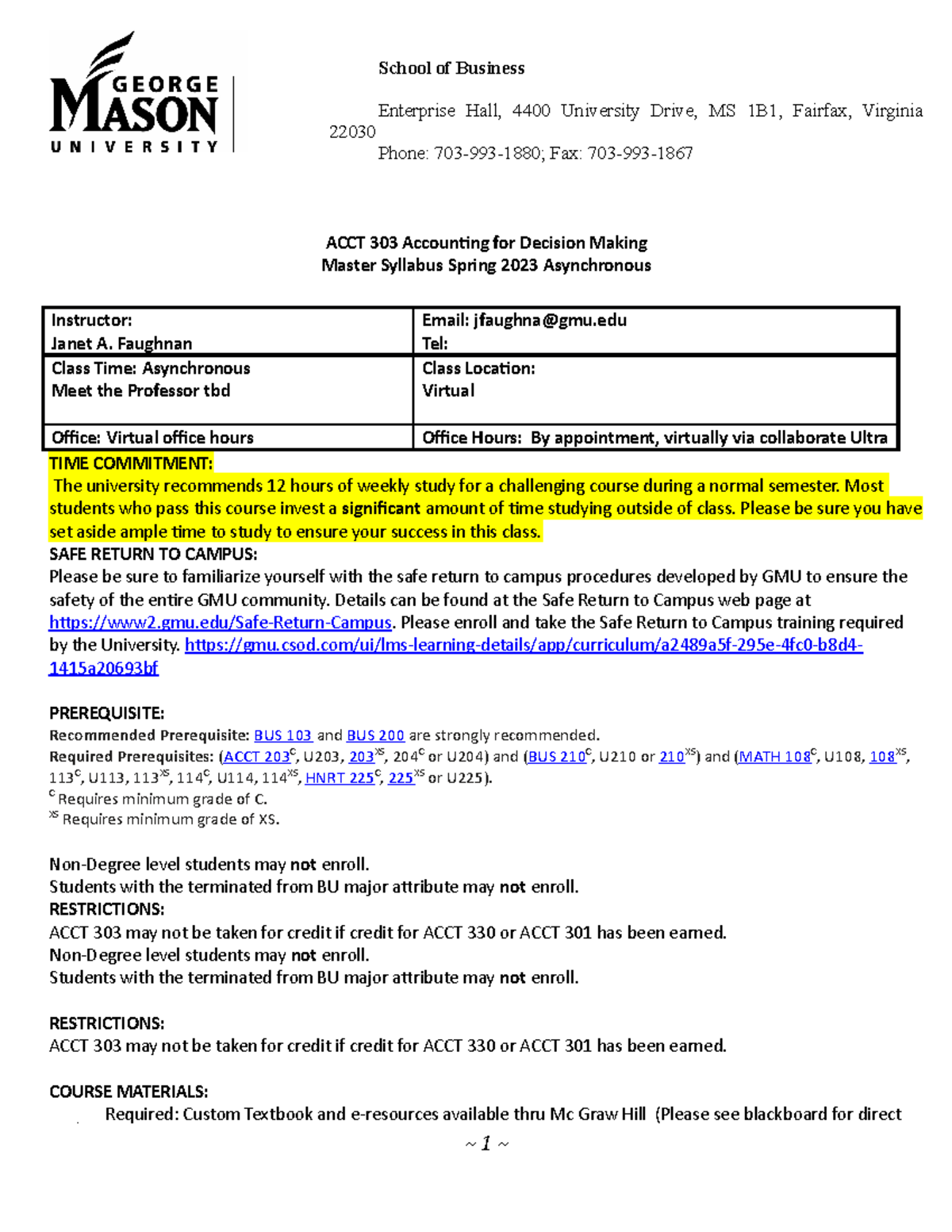 Master syllabus for ACC 303 spring 303 Asynchronous (7)(1) (7) - School ...